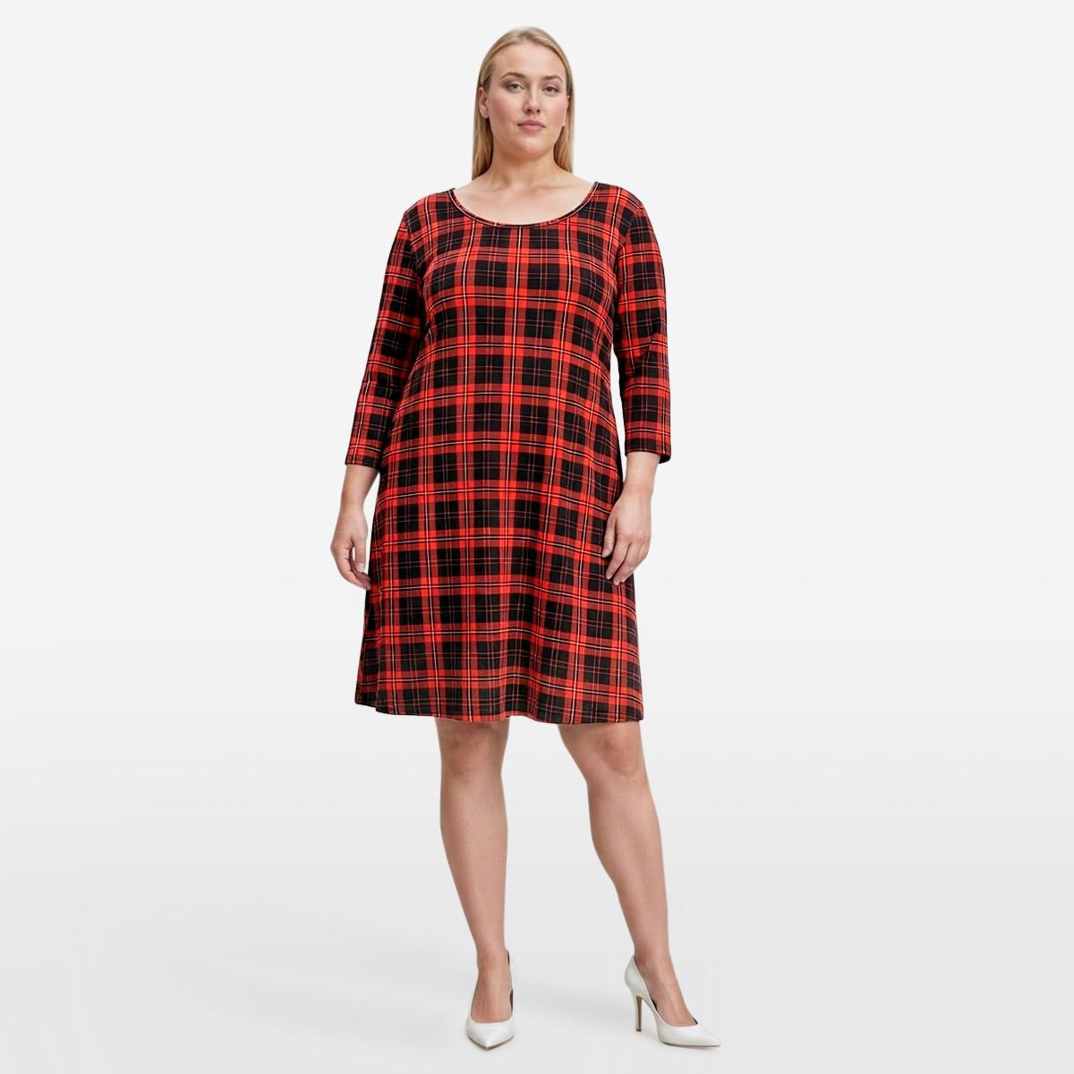 Click here for Plus Size Runway Ready Christmas Buffalo Plaid Shi... prices